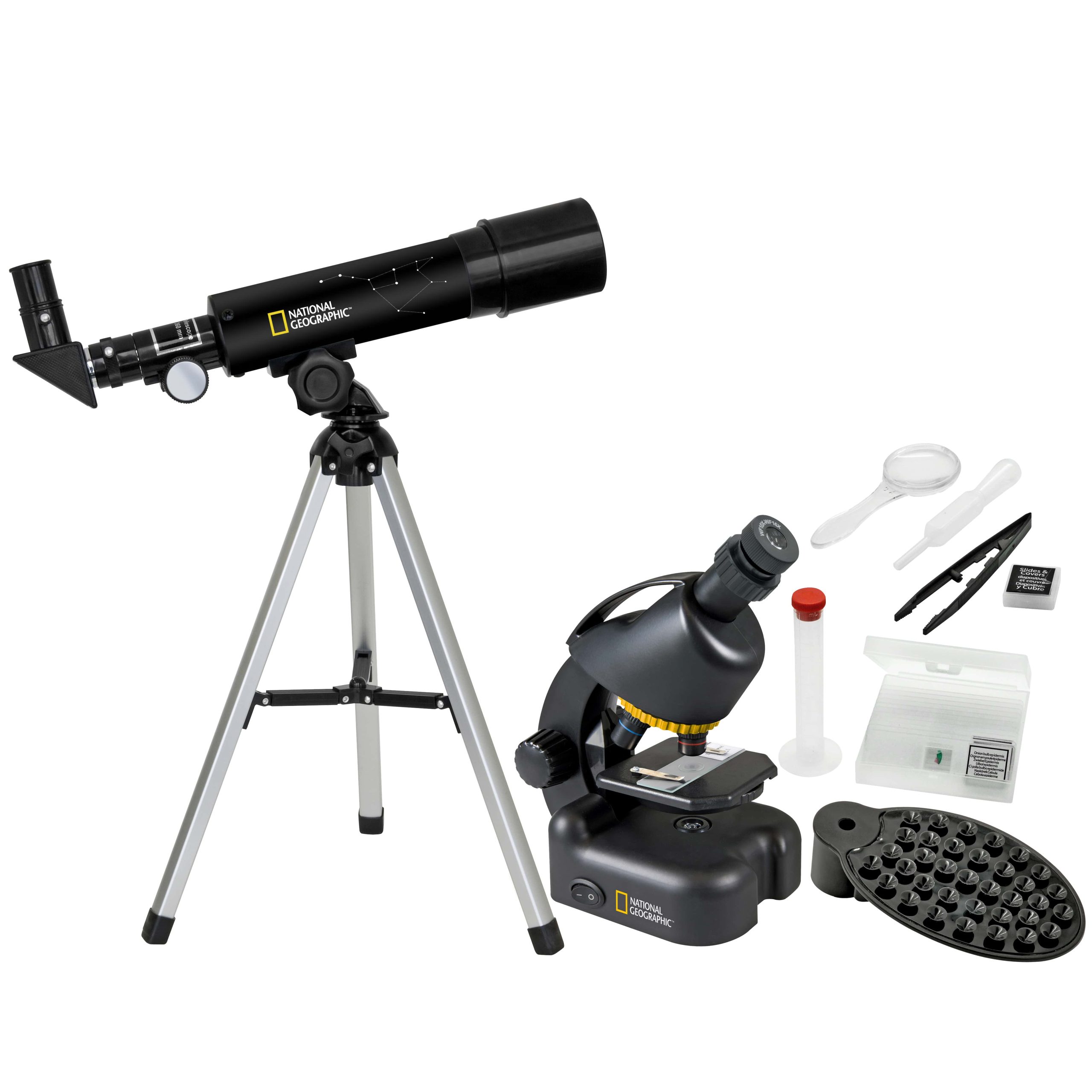 Compact Telescope + Microscope w. Smartphoneholder - Nat Geo Kids Shop